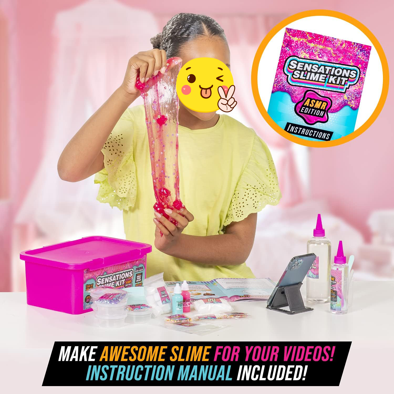 Sensations Slime Kit, ASMR Slime Kit for Girls to Make ASMR Slime ...
