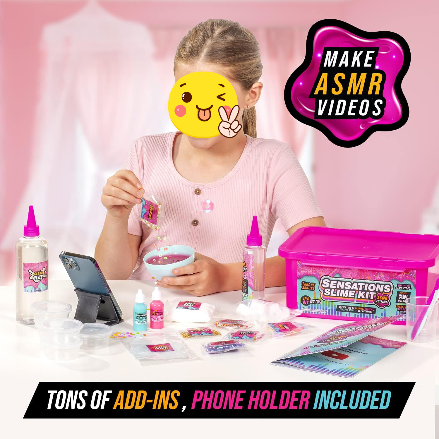 Sensations Slime Kit, ASMR Slime Kit for Girls to Make ASMR Slime ...