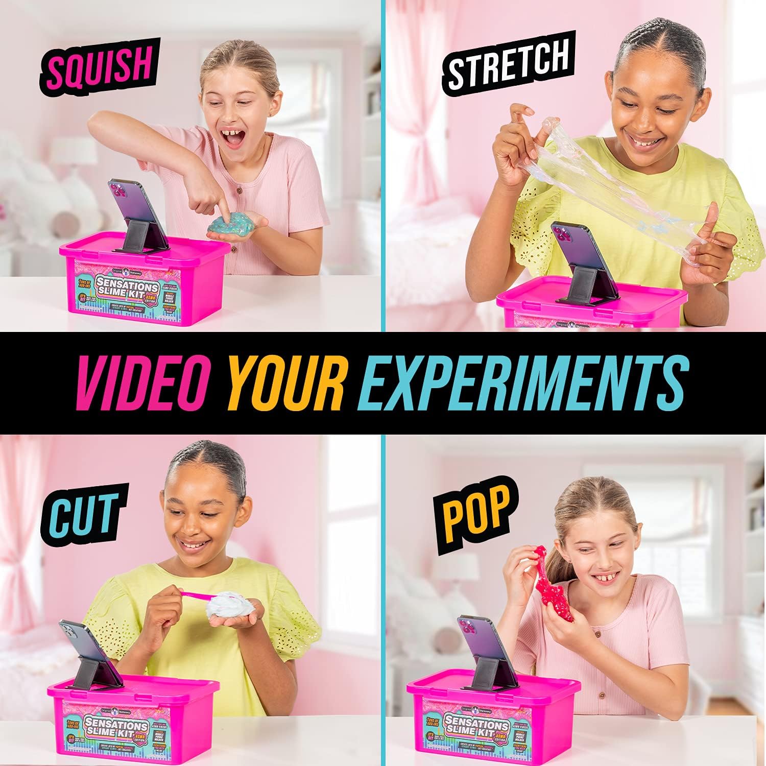 Sensations Slime Kit, ASMR Slime Kit for Girls to Make ASMR Slime ...