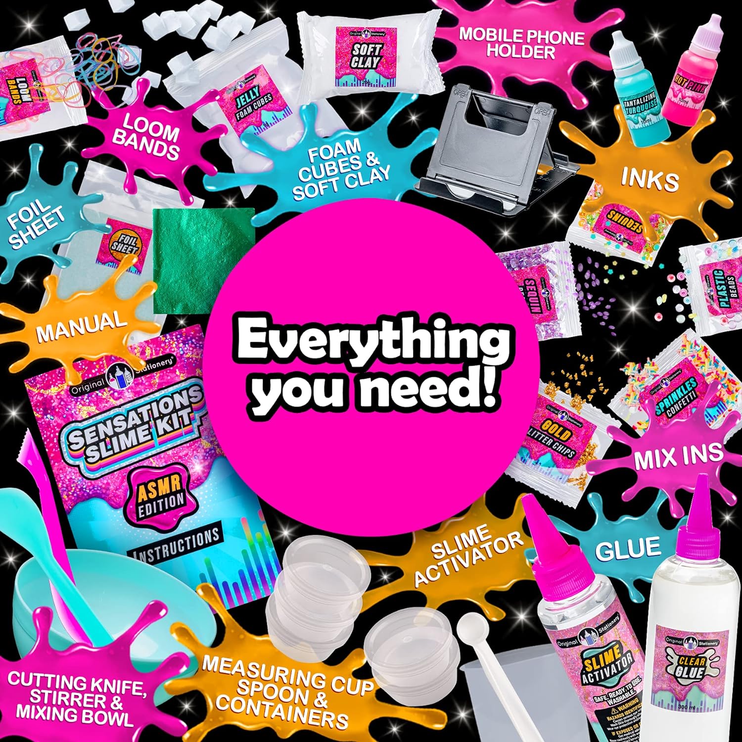 Sensations Slime Kit, ASMR Slime Kit for Girls to Make ASMR Slime ...