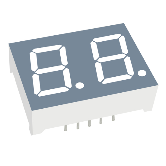 0.50inch (12.70mm), Dual Digit 7-segment LED Display-KW2-502 | Parts ...