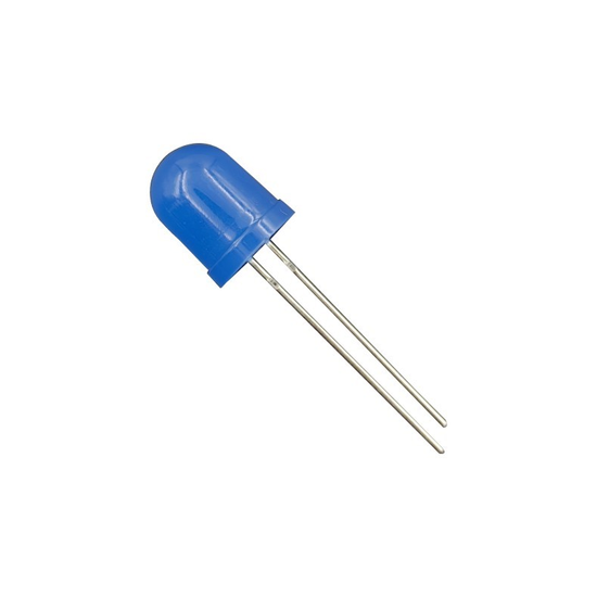10mm Round Blue LED with Flange, Blue Diffused Type | Parts, Components ...