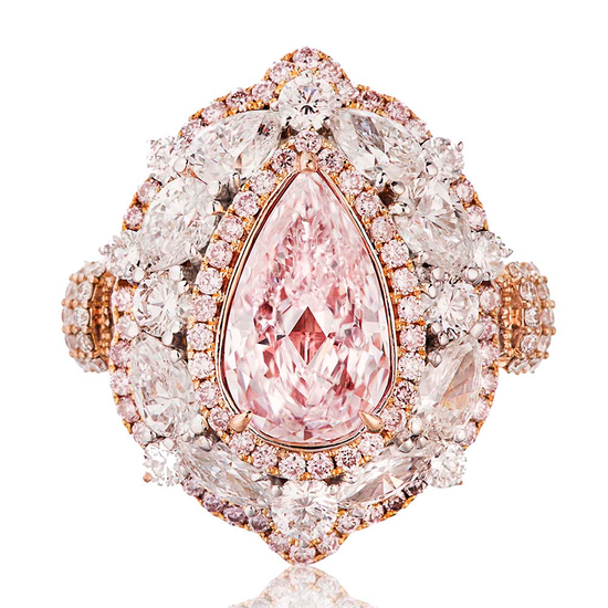 18K Rose Gold Pink Diamond Ring | Rings | Fine Jewellery