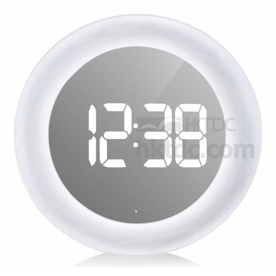 2.5 inches LED Round Shape Digital Wall Clock with Mood Light and Color ...