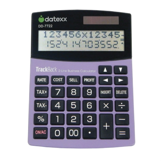 2-Line TrackBack Business Large Desktop Calculator | Stationery ...