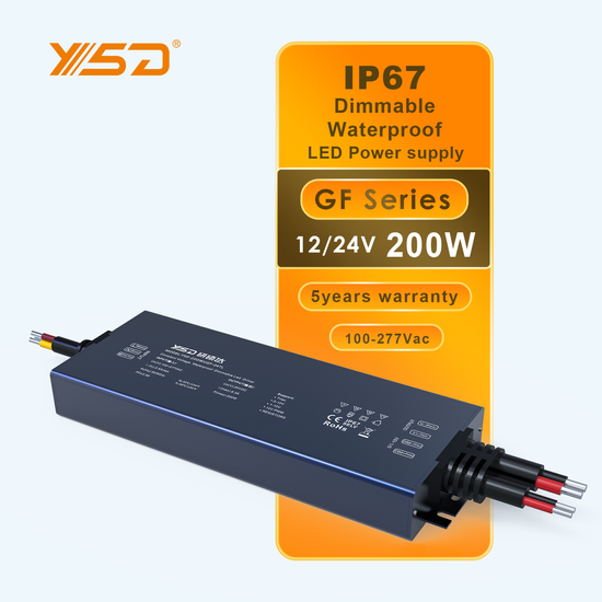 200W DC12V 24V Dimmable triac 1-10V 0-10V 10V PWM Waterproof ultra-thin ...