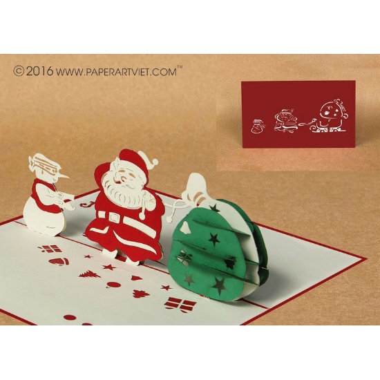 3d Pop Up Card Snowman And Noel | Cards | Printed Matters