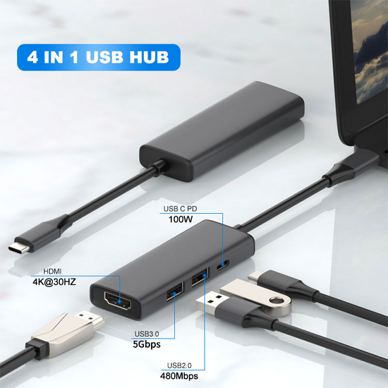 4 in 1 USB HUB Docking Station | Office Supplies | Consumer Electronics