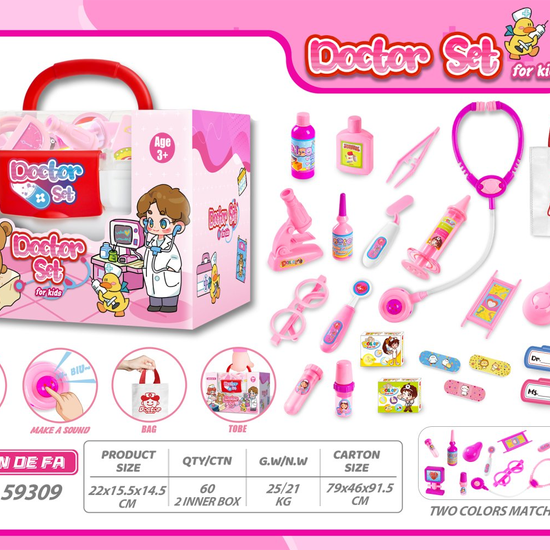59309 CHILDREN'S DOCTOR TOYS EDUCATIONAL PLAY TOYS PORTABLE DOCTOR PLAY ...