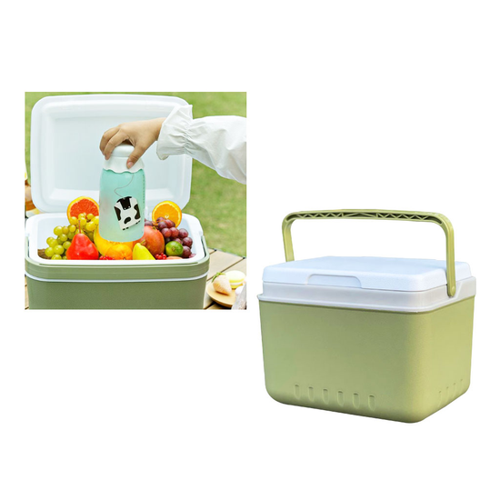 6 Liters Insulated Portable Cooler Box w/ Folding Handle ...