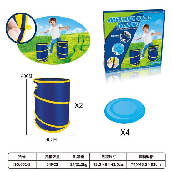 661-3 FOLDING FLYING DISK BUCKET SET | Toy Sporting Goods | Gifts, Toys ...
