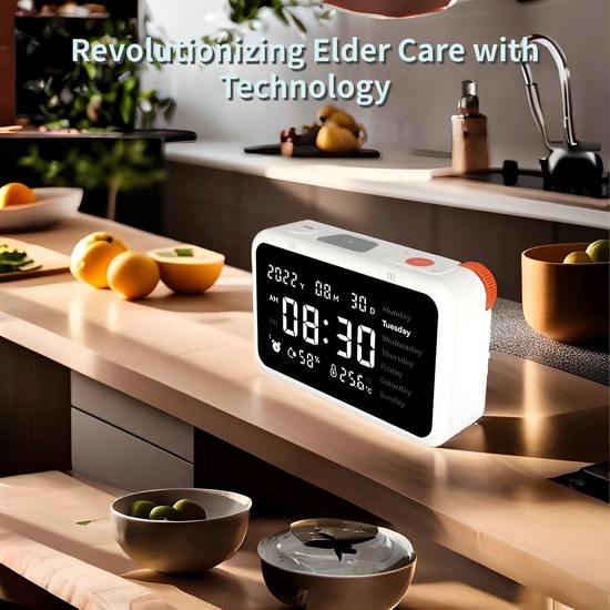 8" LED Clock: Bluetooth MP3 Player White noise Voice reminder Mobile ...