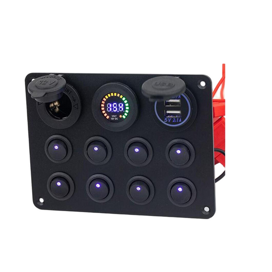 8 Gang Multi-Function Rocker Dual USB Charger Switch Panel | 汽車電子 | 汽車運輸