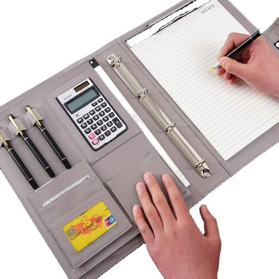 A4 Leather Office Executive Portfolio Folder Padfolio Business ...