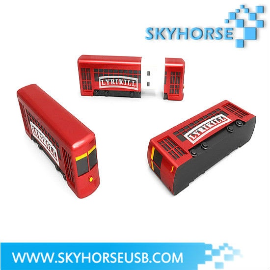 Advertising USB Flash Drive Custom Pen Bus Shape Promotional USB Flash ...