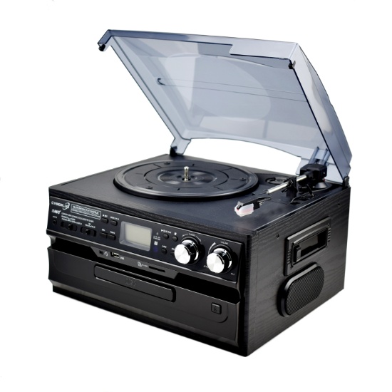 All in One Turntable Player with Bluetooth, LP, CD, Cassette, USB SD ...
