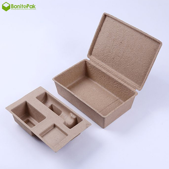 BonitoPak Customized Paper Molded Packaging Straw Pulp Soap Packaging Box Disposable Environment ...