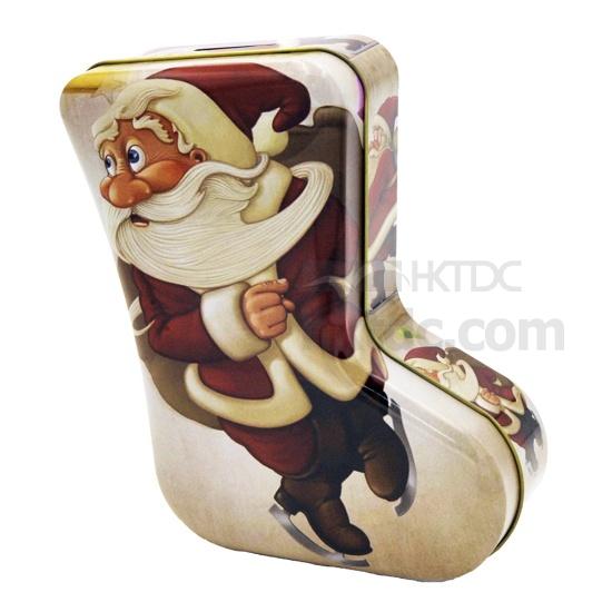 Christmas Boot Shape Candy Gift Tin Box | Metal Packaging | Printing ...