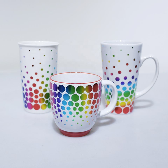 Circular white decal porcelain ceramic coffee mugs | Gifts / Souvenirs ...