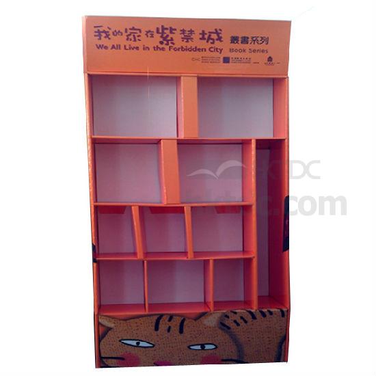 Custom Design&Color Book Shelf Flat Package Cardboard Book Display