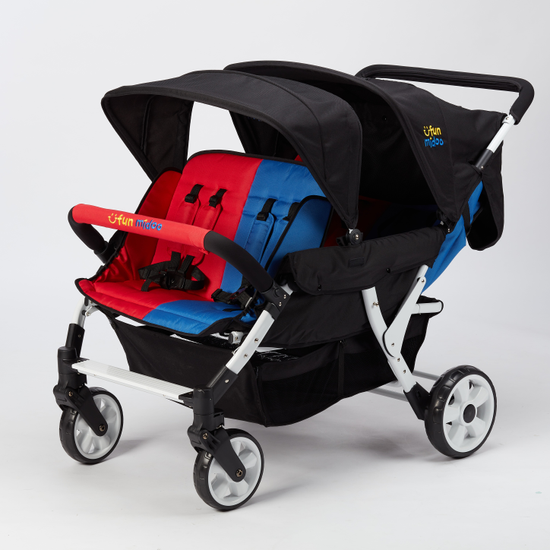 Daycare quad stroller - 4 seat baby stroller - Lidoo City H4e ...