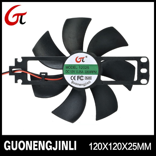 Dc Bracket Fan (12025-39s(B)05h) 5v 12v Ever Grand Card Vga Cooler ...