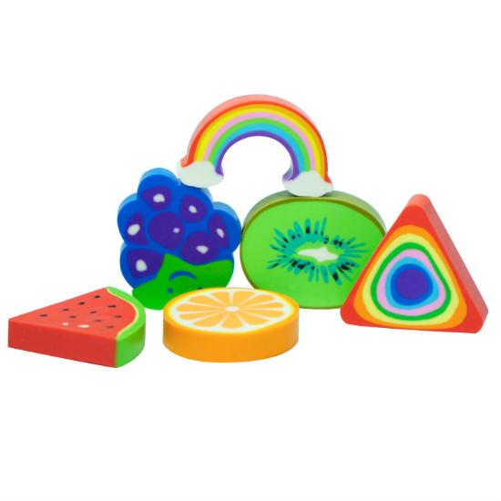 Die Cut Extruded / Printed 2D Erasers | Stationery | Printing ...