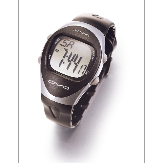 Digital Talking Alarm Watch with 4 Daily Alarms and Stopwatch Function ...