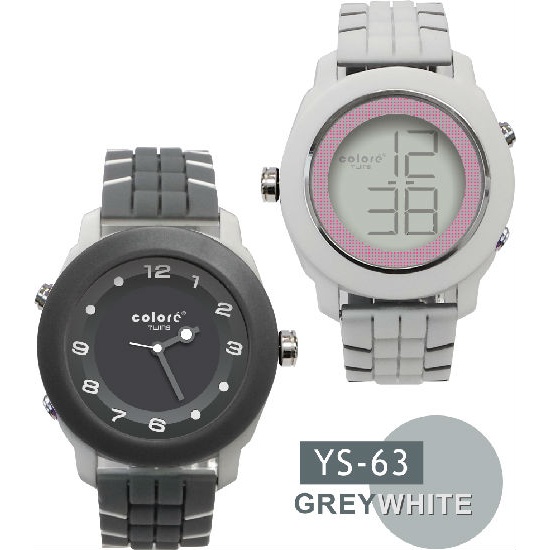 Dual Time Zone Analogue Digital Watch(Front & Back Time Display ...