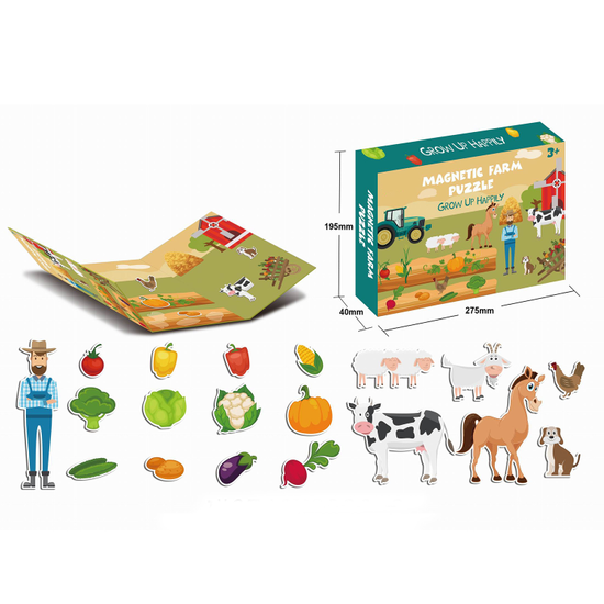 Educational Fancy Magnetic Charlette Farm Puzzle Game Set | Puzzles ...