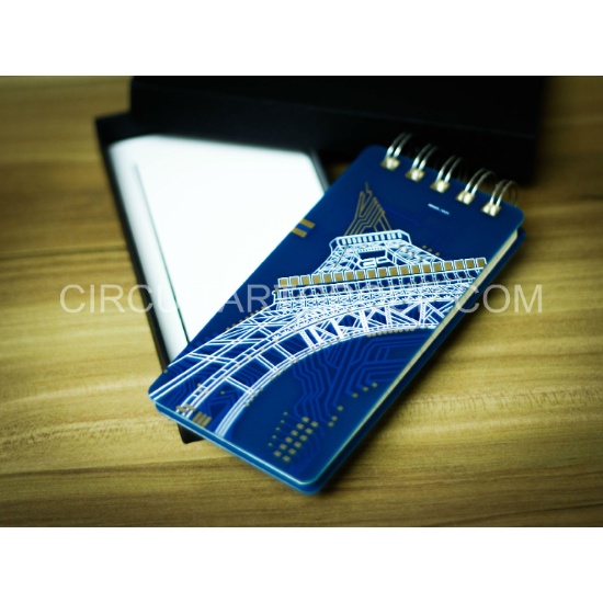 Eiffel Tower Notebook Printed Circuit Board Circuit Art Notebook ...