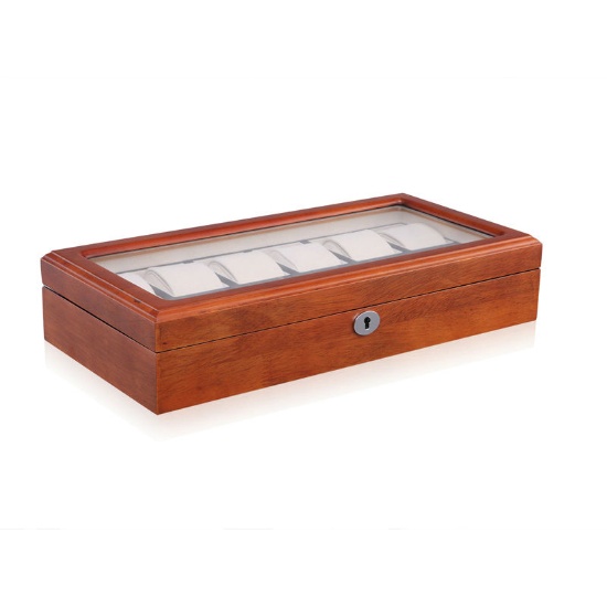 Engraved Wooden Watch Display Case For Women / 12 Watch Box Red ...