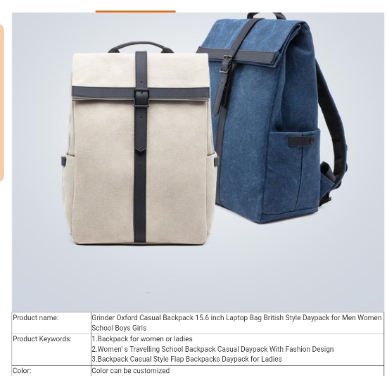 Euro Style Laptop Backpack School bag Casual Backpack with Magnetic ...