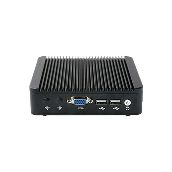 Fanless Celeron Qual-Core Compact PC with 4xLAN for VPN/Firewall ...