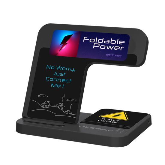 Foldable Power Portable 3 in 1 wireless charger Desk wireless charger ...