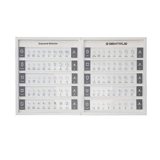 GemTrue Diamond Selector High-Quality Visual Diamond Size & Shape Kit ...