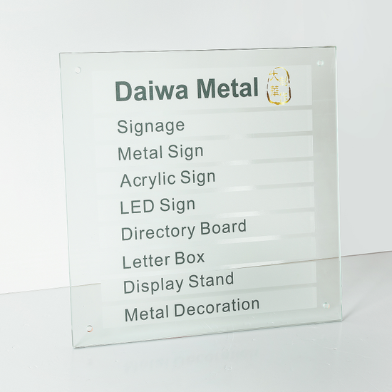 Glass Wayfinding & Directional Signage | Green Building Supplies ...