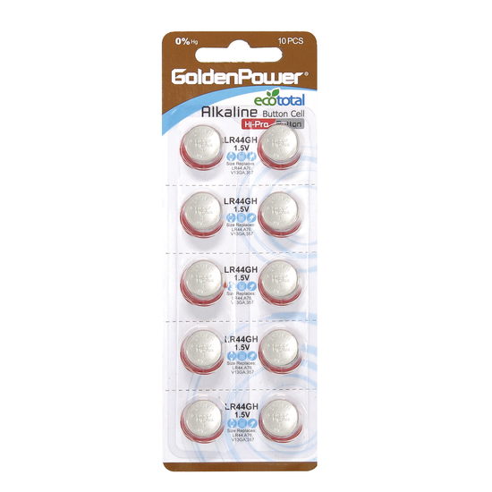 GoldenPower Alkaline Button Cell LR44GH | Parts, Components ...