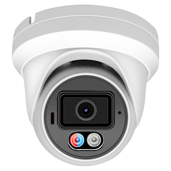 H.265 12MP IP/Network Dual Light Red and Blue Alarm Turret Camera ...