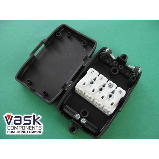 Junction Box With 3-pole / 4-pole Terminal Block or Pushwire Connector ...