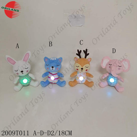 Kawaii light up rabbit plush toy LED bunny stuffed animal soft toy ...