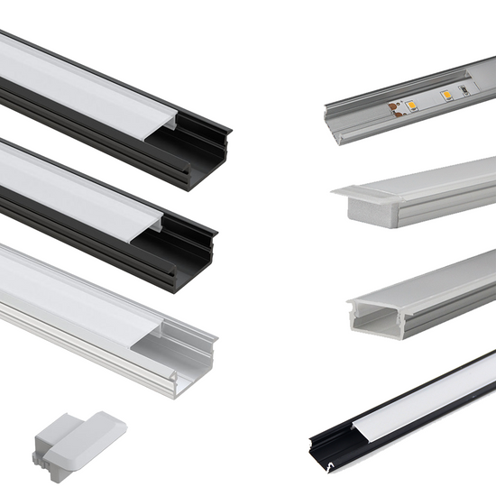 LED Aluminium Profile Channel Recessed Mounted for LED Strip Light ...