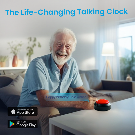 Large Button Talking Clock with Alarm for Visually Impaired, Elderly ...