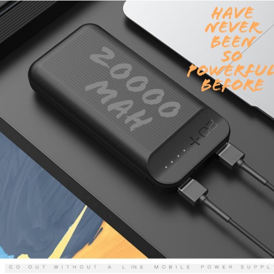 Large Capacity 20000mAh Super Portable Power Bank in Compact Size Black ...