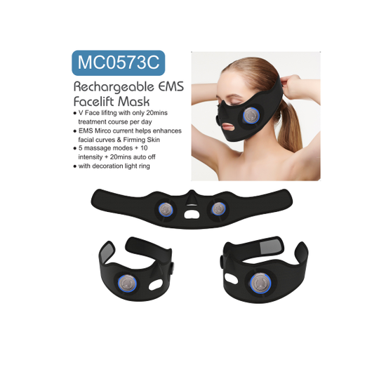MC0573C - Rechargeable EMS Facelift Mask with Decoration Light Ring ...