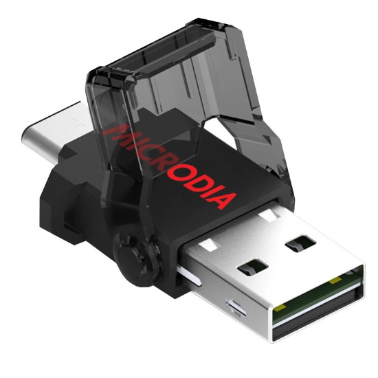 MICRODIA 3.1 (SuperSpeed) USB-C Dual Drive & Reader | Computers ...