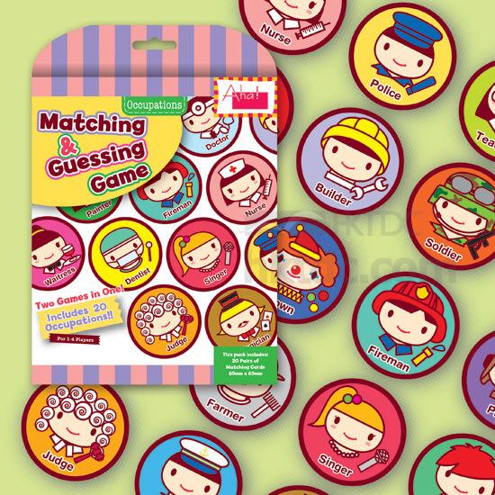 Matching and Guessing Card Game - Occupations | Gifts, Toys & Sports ...