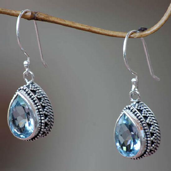 Morning Dew Balinese Bun with Blue Topaz Stone | Jewellery & Watch