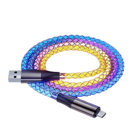 PLENTY MORE 66W USB-C Colorful LED Glow Fast Charging Cable with RGB ...