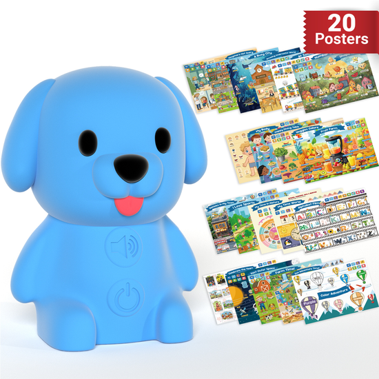 PLENTY MORE - Educational Learning Toy Set with 20 Posters, Blue ...